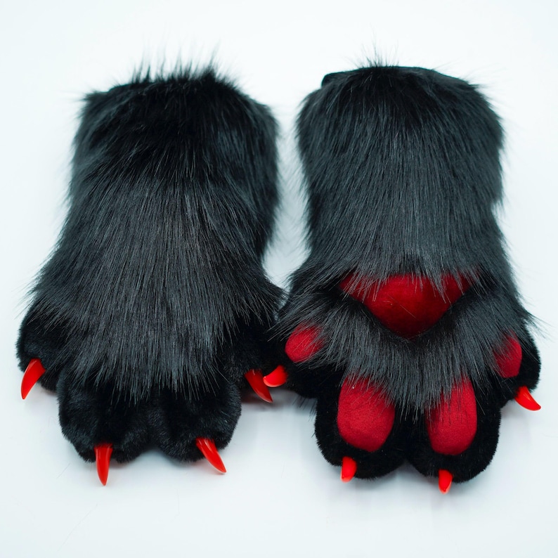 Comic Con Fursuit Paws - Custom Faux Fur Hands for Anthro Characters ...