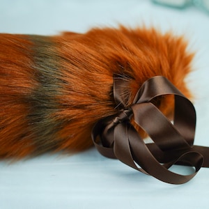 Brown Little Panda Ears & Tail With Stripes Set – Furry Ears and Tail ...