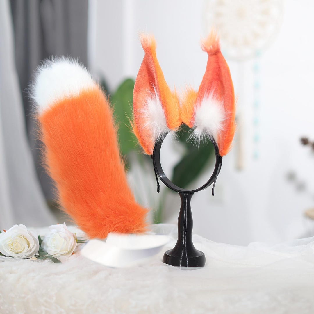 Orange Fennec Fox Ears and Tail, Cosplay Fox Ears&tail Set, Custom ...