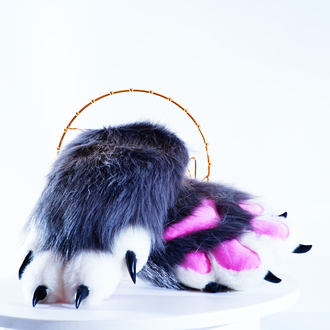 Dark Grey Puppy Paws, Furry Gloves, Cosplay Gloves, Cat Paws, Puppy ...