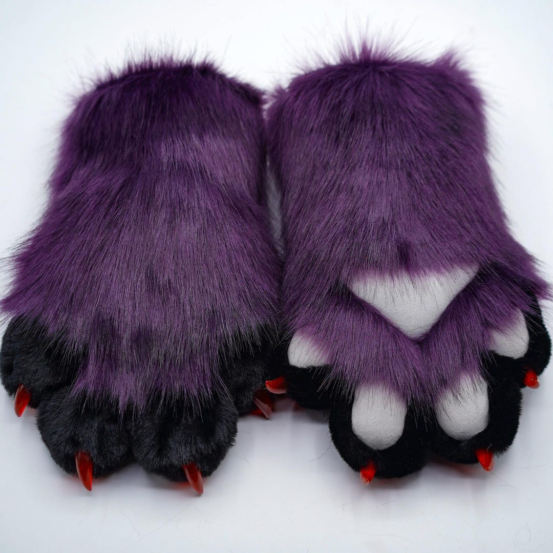 Anthro Costume Paws - Professional Faux Fur Hands for Character ...
