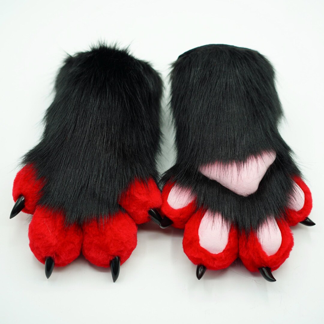 Premium Fursuit Hand Paws - Soft Faux Fur Costume Accessories for Furry ...