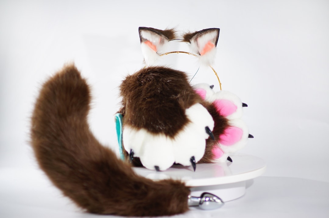 Fox Yip Combo-full Costume Set 20 Long Tail CAT Kitty Fox Ears Headband ...