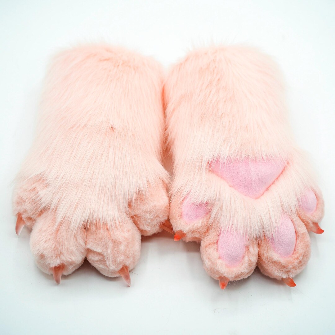 Handmade Fursuit Paws - Realistic Faux Fur Costume Hands for Furry ...