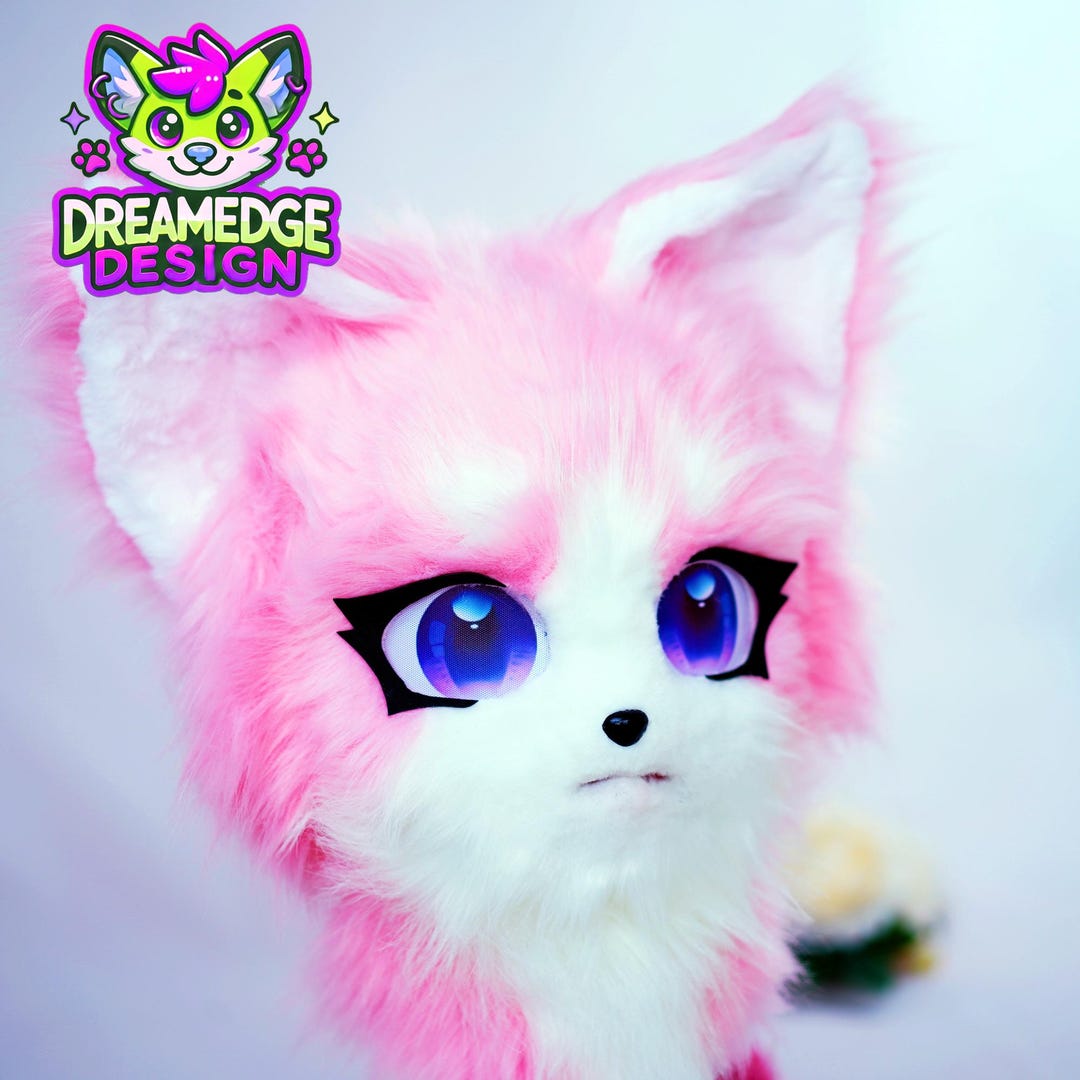 Pink Cat Fursuit Head, Furry Mask for Fursuite, Gift for Furryfandom ...