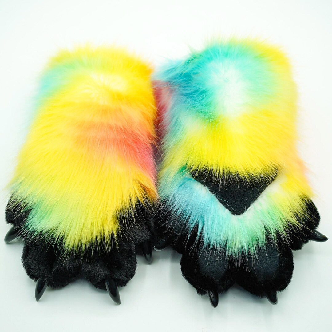 Faux Fur LARP Handpaws | Fursuit Costume Parts | Fantasy Creature ...