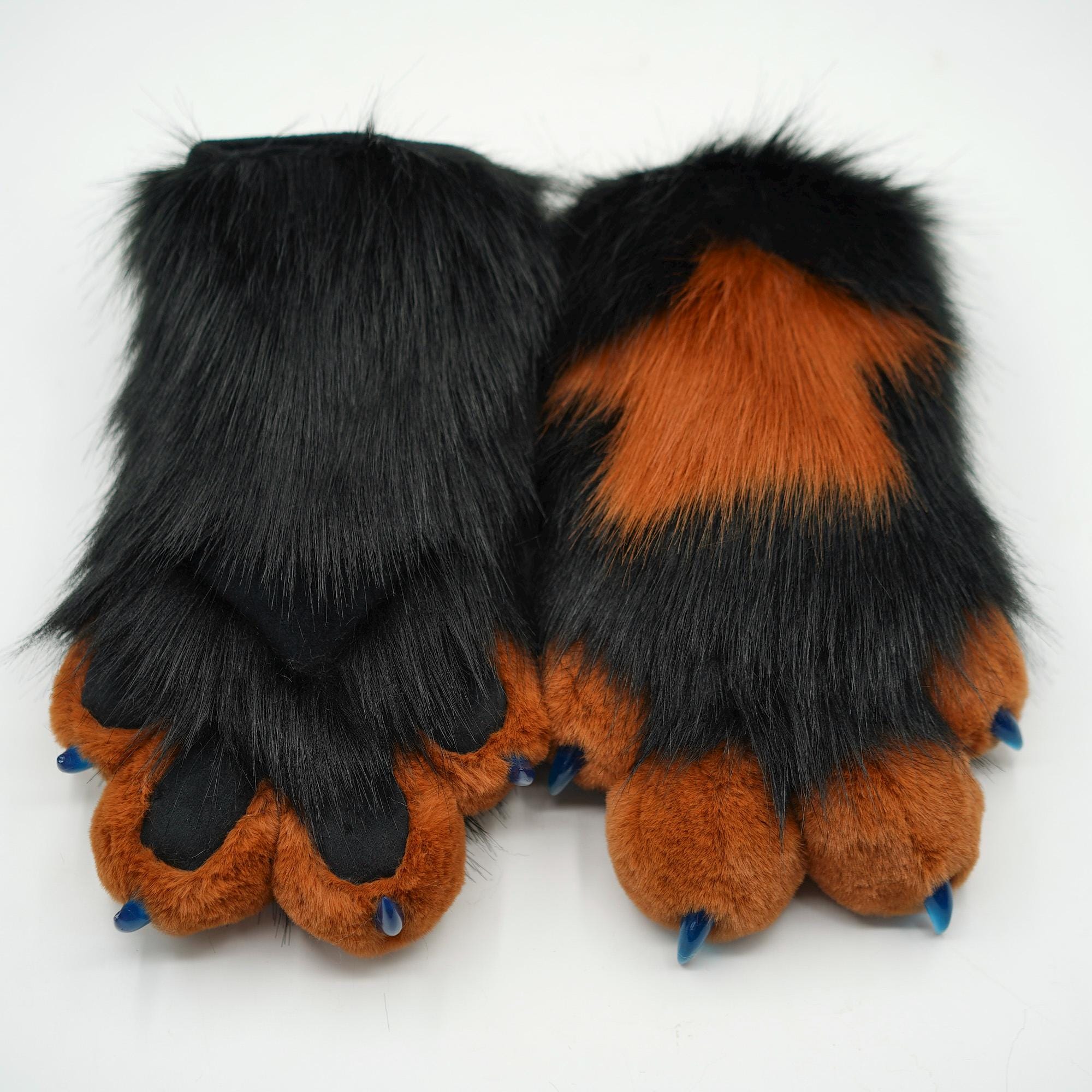 LARP Furry Fandom Fursuit Handpaws | UV Reactive Faux Fur Rave Gloves ...