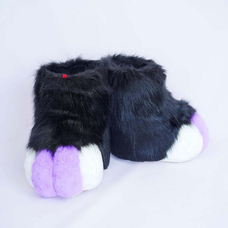Black and Tropical Blue Outdoor Fursuit Feet Paws and Paws,halloween ...