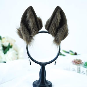 Huskies Ears and Tail Set, Shepherd Dog Ears Cosplay Set for Conventions and Halloween, Animal ...