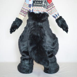 Black Full Fursuit Lower Body Pants | Legs With Tail, Hand Paws, and ...
