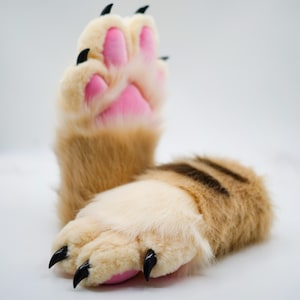 Kigurumi Fursuit Furry Brown Animal Paws Claws Nails Gloves Cosplay ...