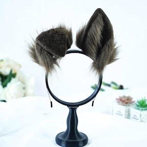 Huskies Ears and Tail Set, Shepherd Dog Ears Cosplay Set for Conventions and Halloween, Animal ...