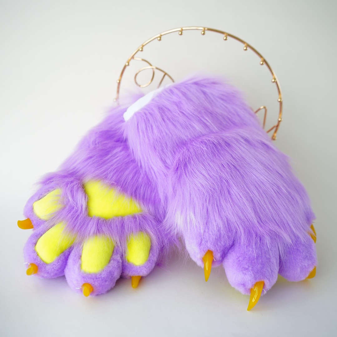 Purple Furry Hand Paws, Fursuits, Costume Accessories Furry Convention ...