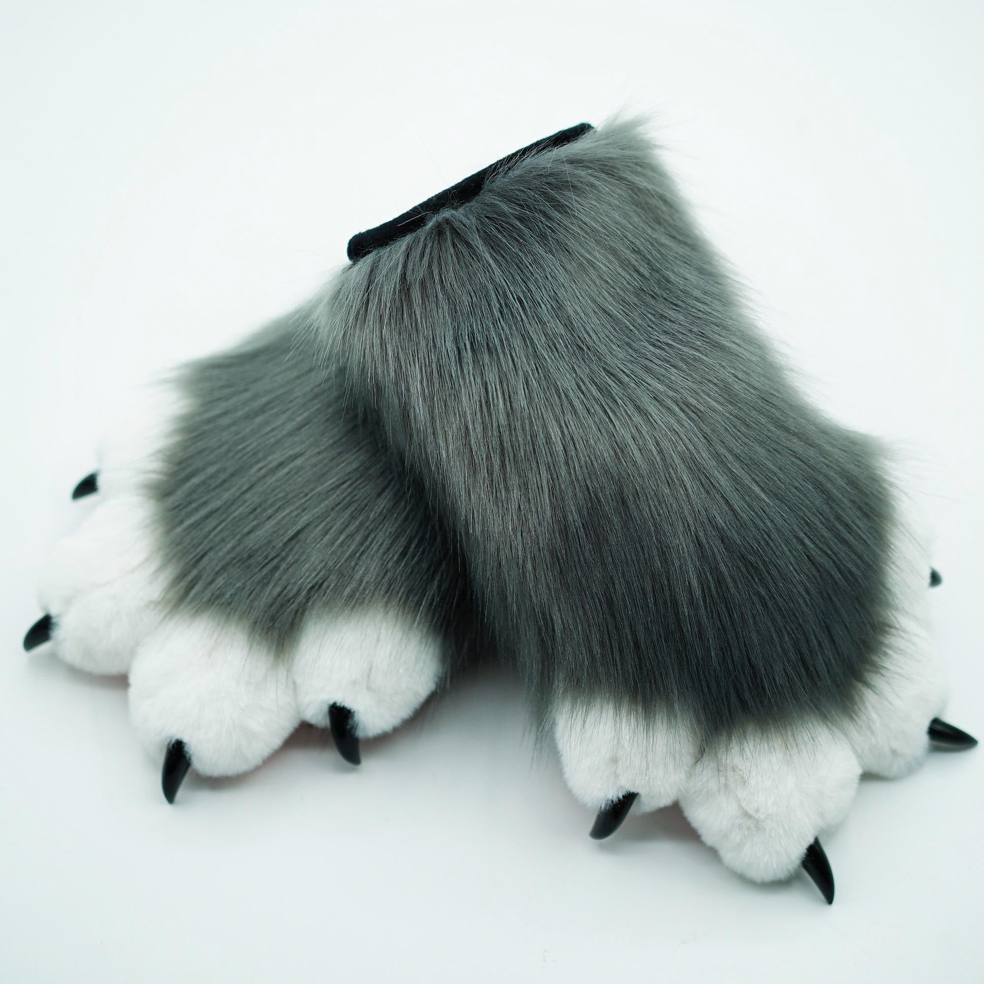 Dark Grey Puppy Paws, Furry Gloves, Cosplay Gloves, Cat Paws, Puppy ...
