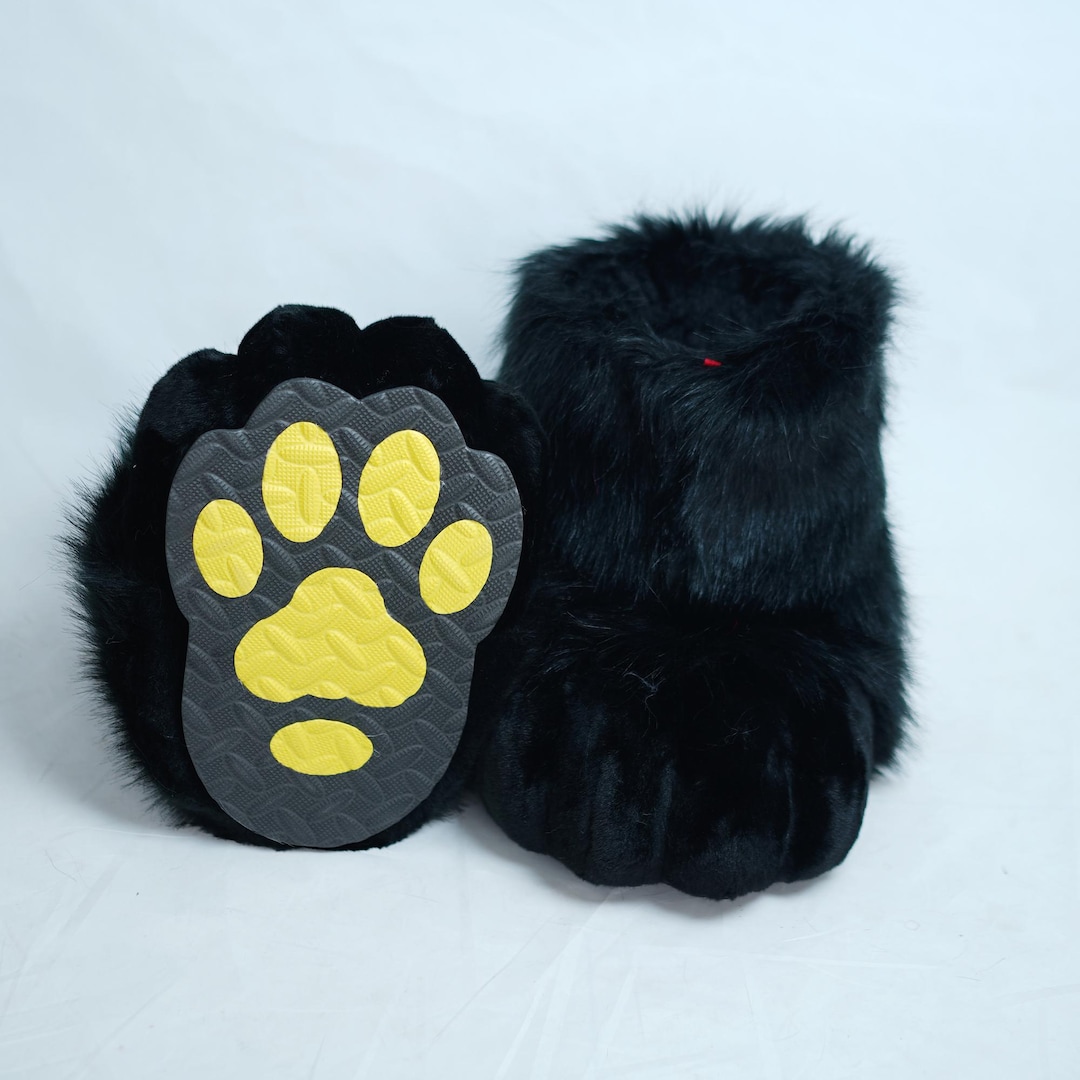 Faux Fur Fursuit Feetpaws | Cosplay Anthro Feet | Furry Convention ...