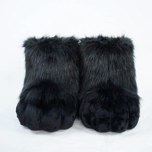 Black and White Outdoor Fursuit Feet Paws and Hand Paws Set, Cosplay ...