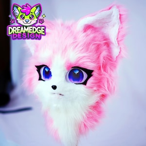 Pink Cat Fursuit Head, Furry Mask for Fursuite, Gift for Furryfandom ...