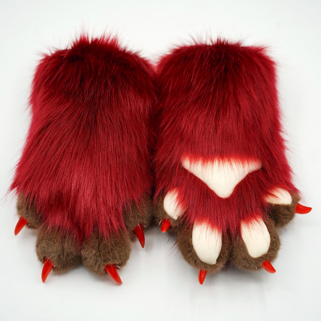 Convention Fursuit Paws - Lightweight Faux Fur Hands for Furry Events ...