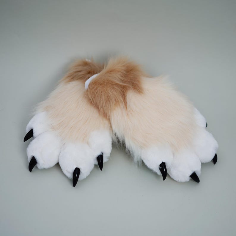 Furry Handpaws and Tail Set, Custom Faux Fur Set for Conventions and ...