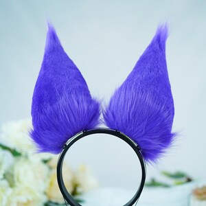 Violet Elf Ears & Tail Set – Furry Ears and Tail for Cosplay, Fursuits ...