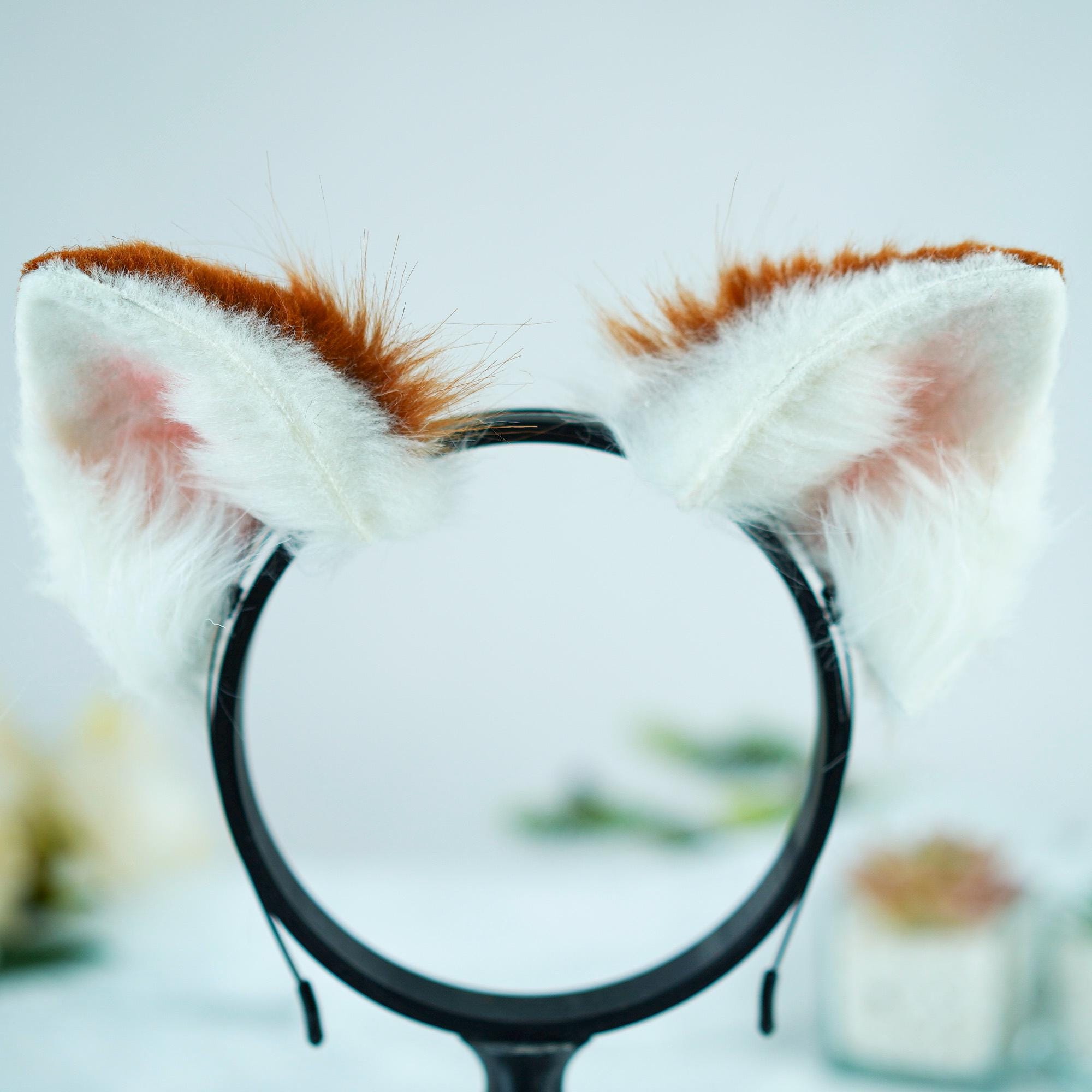 Brown Little Panda Ears & Tail With Stripes Set – Furry Ears and Tail ...