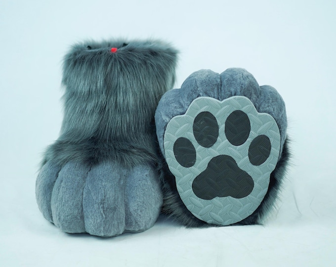 Fursuit Feet Furry Paw Shoes Cosplay Slipper Straight Boots ...