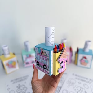 Ice Cream Coloring Box, 3 Scoops of Fun Activity Box, Ice Cream ...