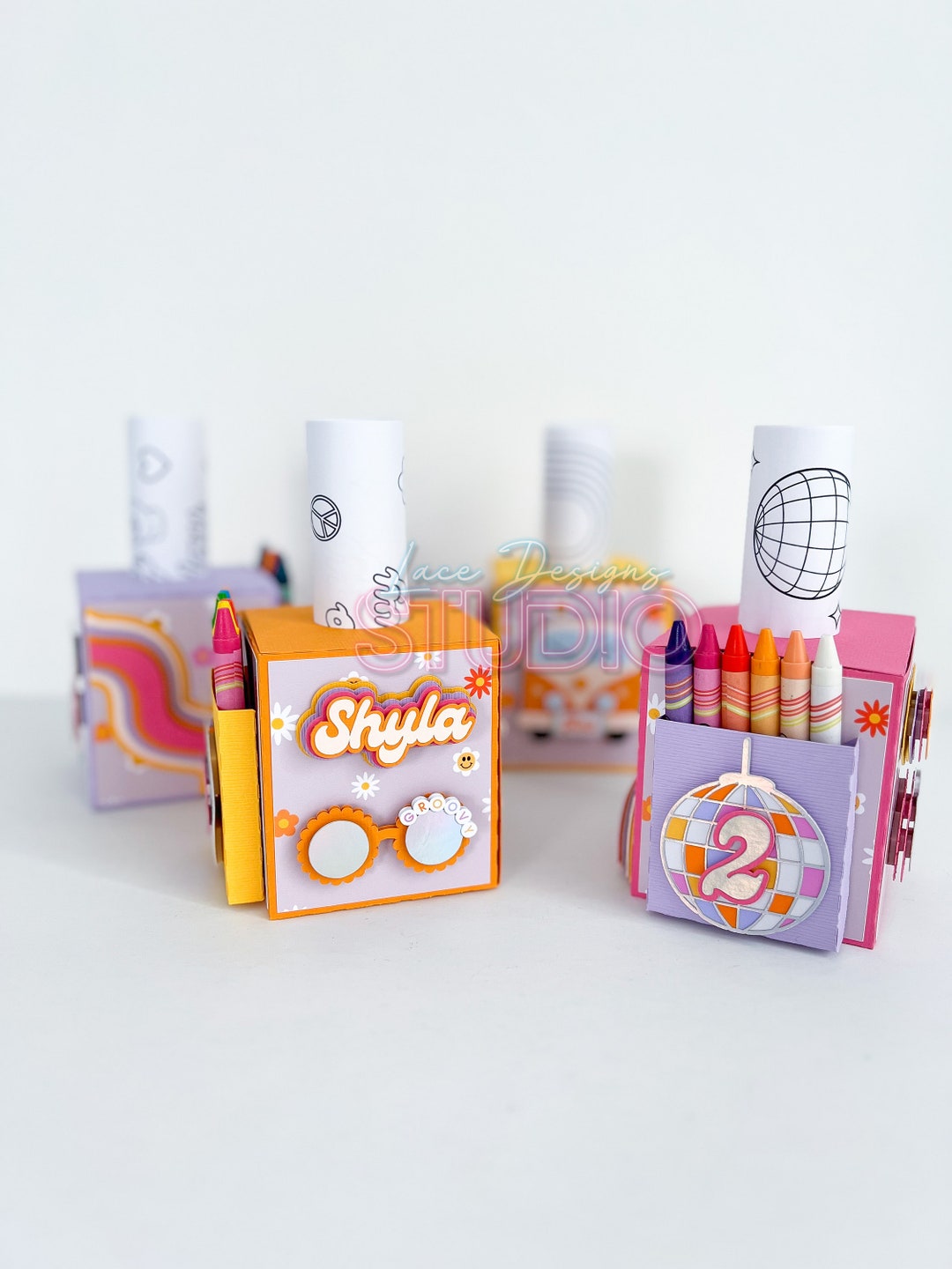 Two Groovy Coloring Box, Two Groovy Activity Box, Two Groovy, Party ...