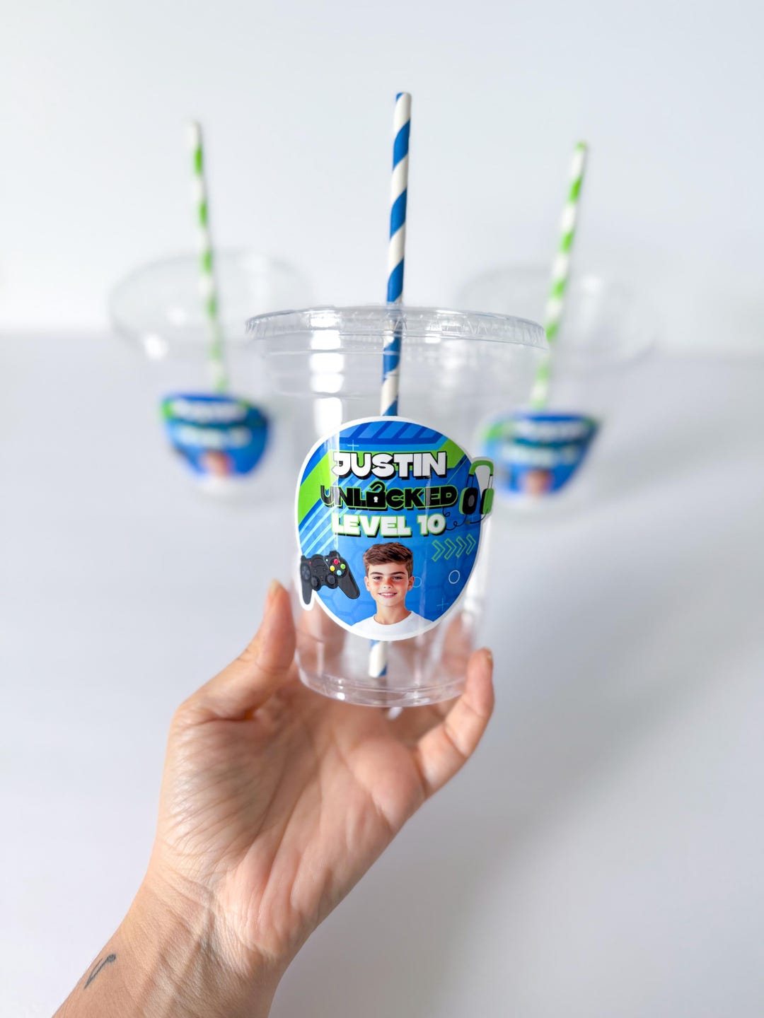 Gamer Party Cups, Video Game Party Cups, Level Unlocked Party, Birthday ...