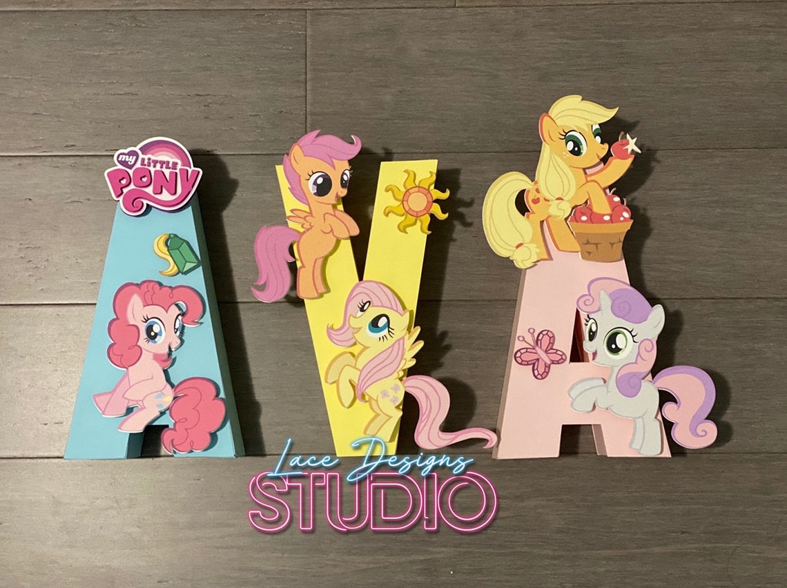 3D Letters My Little Pony Custom 3D Letters 3D Name Letters | Etsy