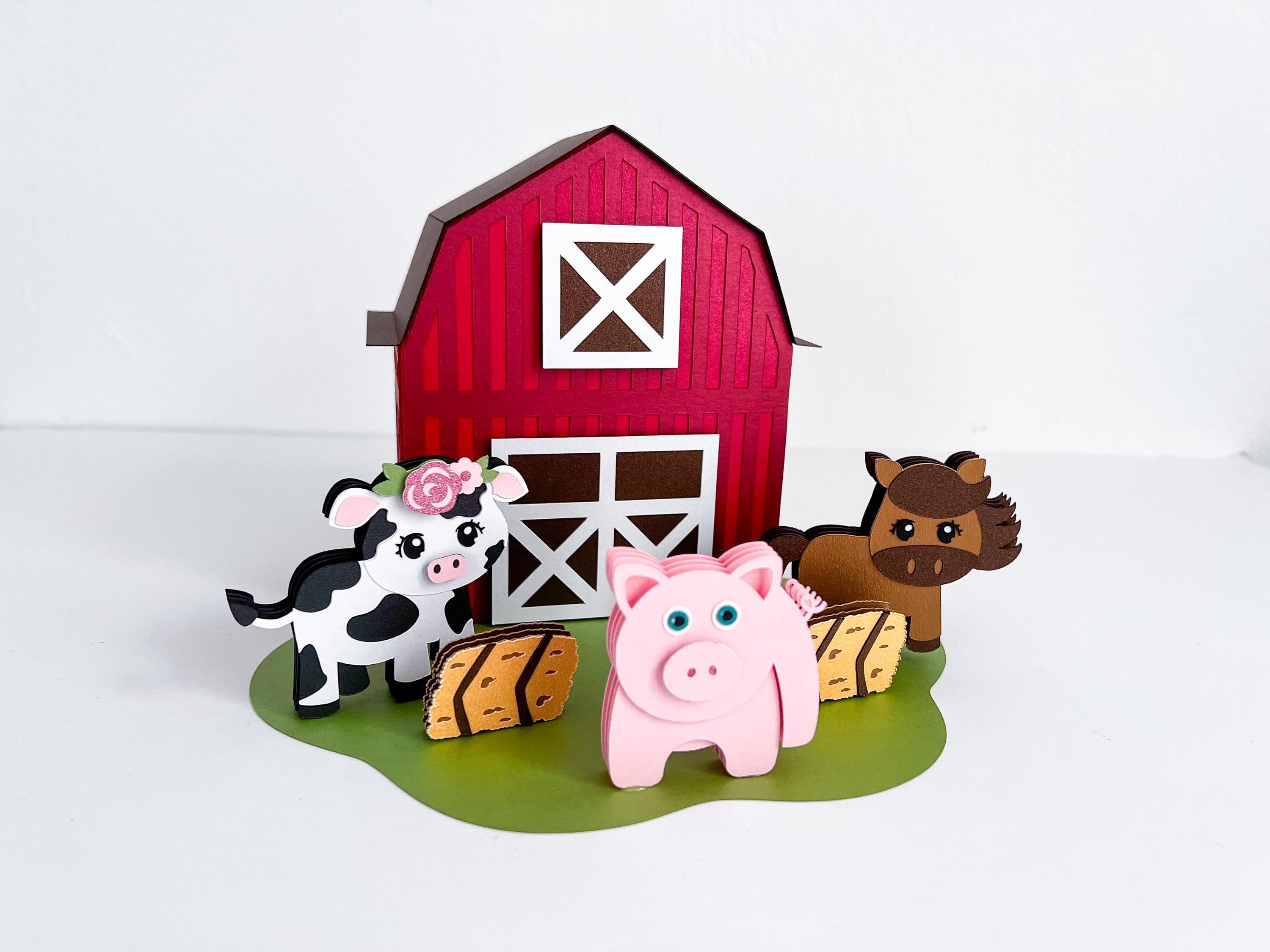 Farm Party, Farm Favor Boxes, Barn Boxes, Barn Favor Box, Pastel Farm ...