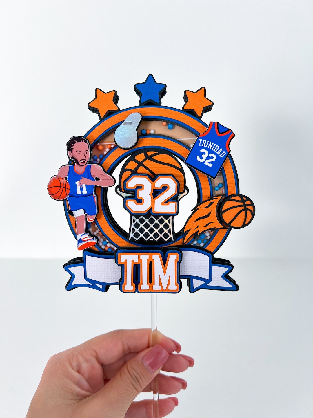 Basketball Cake Topper, Sports Cake Topper, Basketball Party, Sports ...
