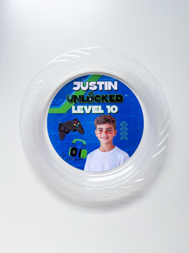 Gamer Party Plates, Video Game Party Plates, Level Unlocked Party ...