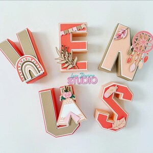 3D Letters, Custom 3D Letters, 3D Name Letters, Kids Room Decor Letters ...