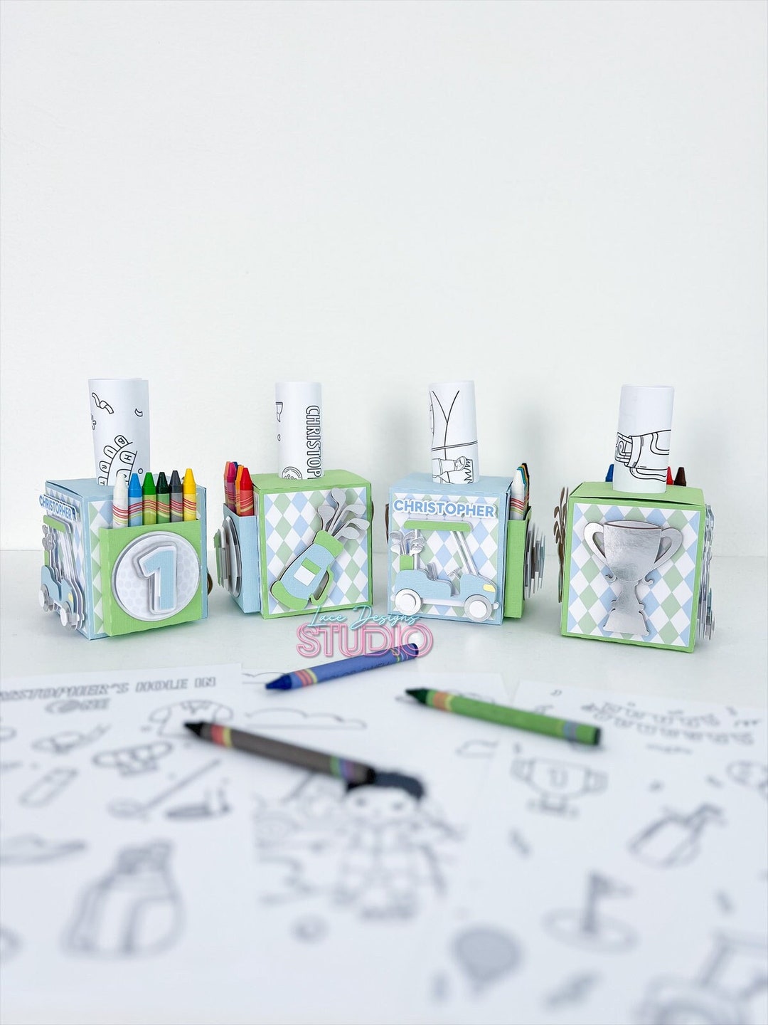 Hole in One Coloring Box, Golf Activity Box, Golf Birthday, Party ...