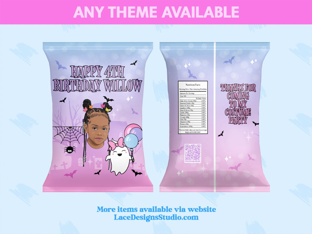 Custom Chip Bags, Chip Party Bag, Custom Favors, Chip Bags, Circus Chip ...