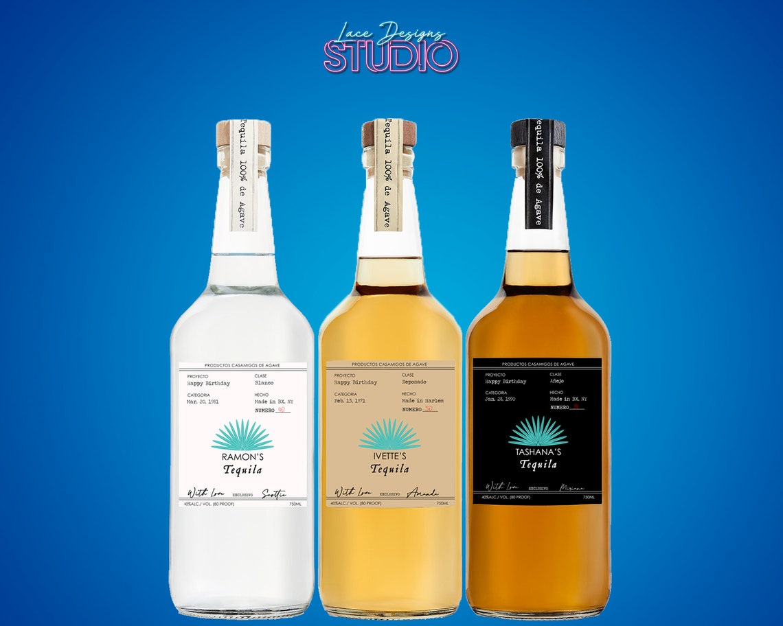 Personalized Tequila Label 750ml | Etsy