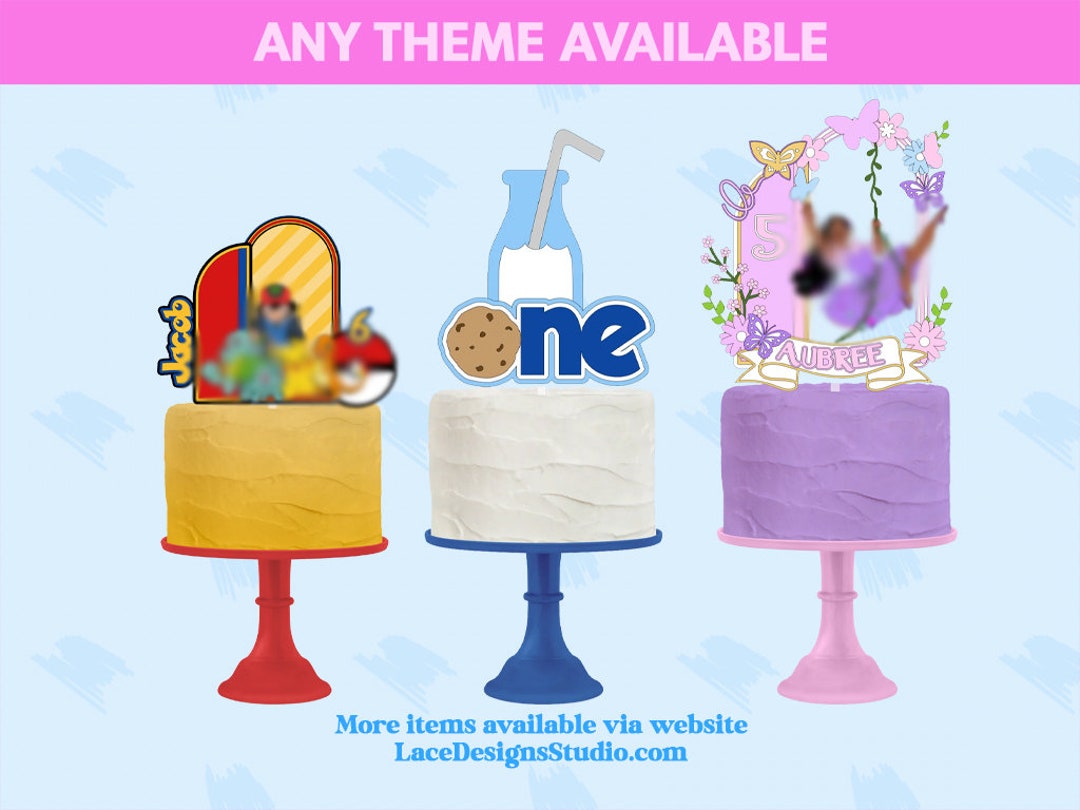 Custom Cake Topper, Cake Topper, Cake Topper Shaker, Birthday Cake ...