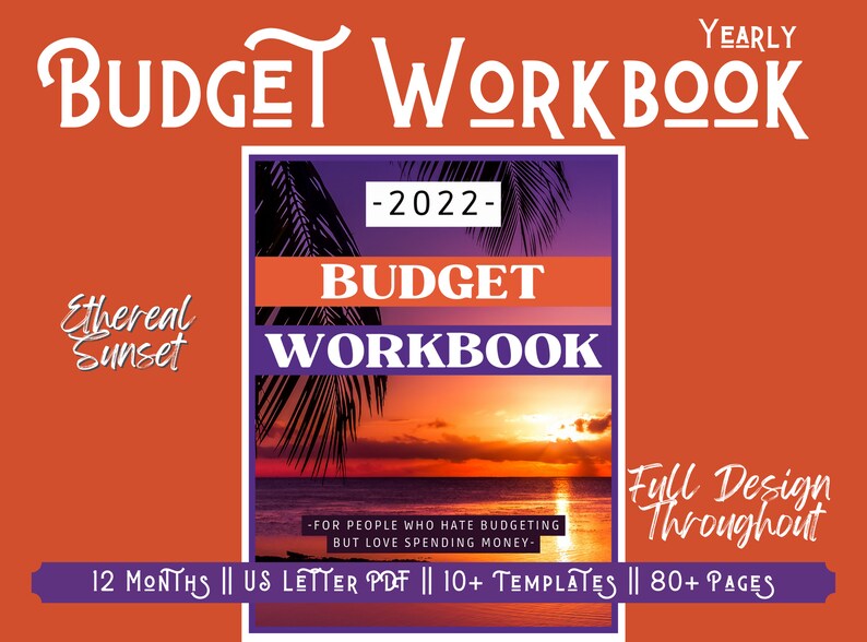 Budget Binder Printable Workbook Ethereal Sunset Cash & | Etsy