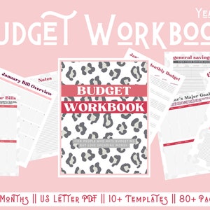 Budget Binder Printable Planner for Women, Leopard Baby, Cash Envelope ...