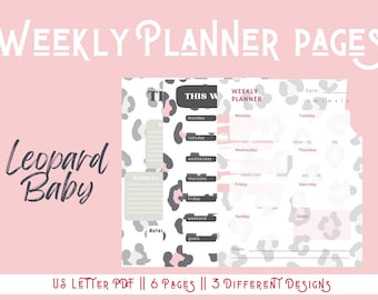 Weekly Plan Printable PDF Leopard Task List Download Pink Week Planner ...