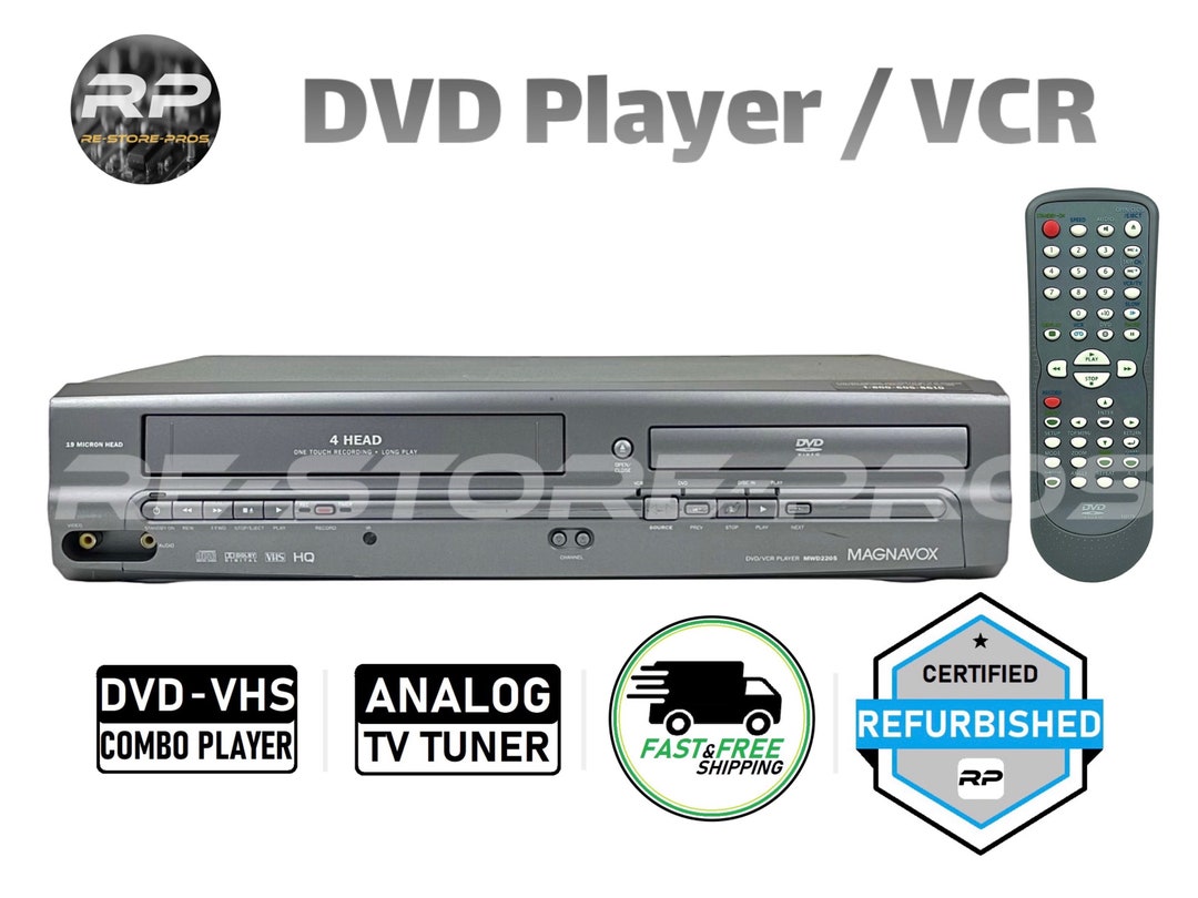 Magnavox MWD2205 DVD VCR Combo Player VHS Hi-fi Stereo - Etsy