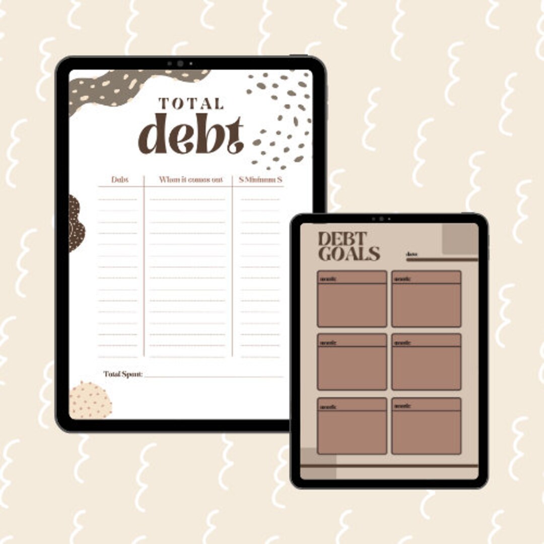 Yearly Budget Planner Printable, Debt Payoff Tracker, Debt Planner ...