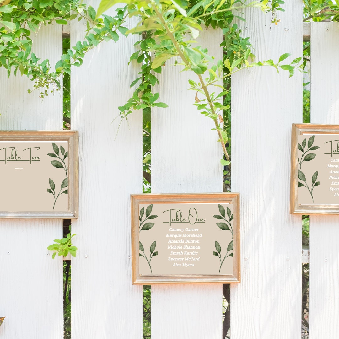 5x3 Inch Wedding Signage Template, Seating Chart Alternative, Wedding ...