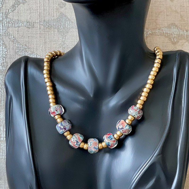Lampwork Bead Necklace - Etsy