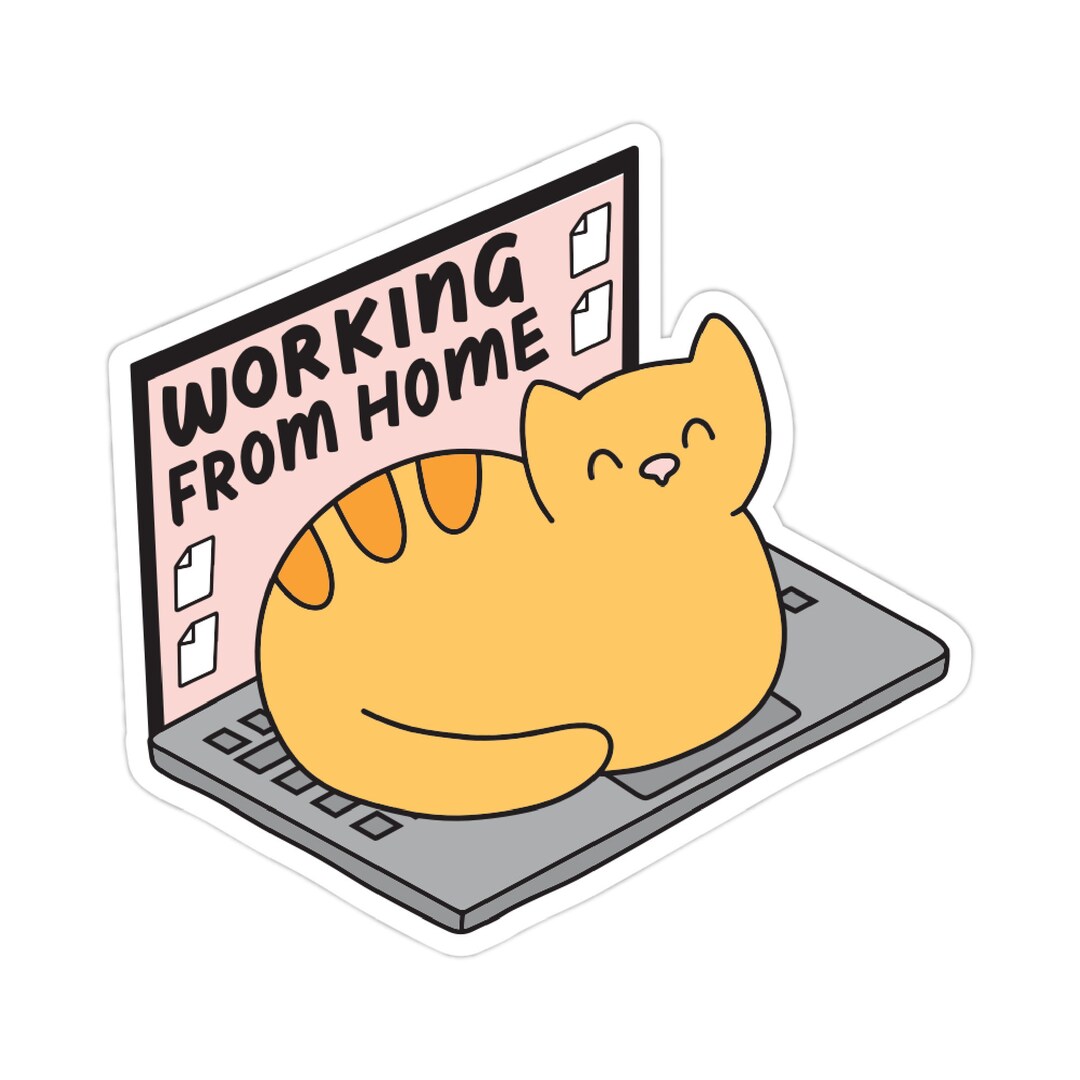 Working From Home Sticker - Etsy