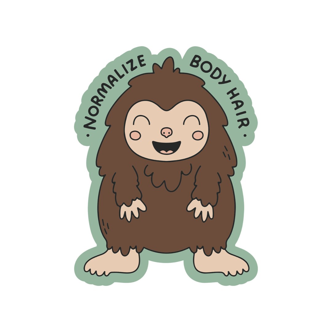 Normalize Body Hair Sticker - Etsy