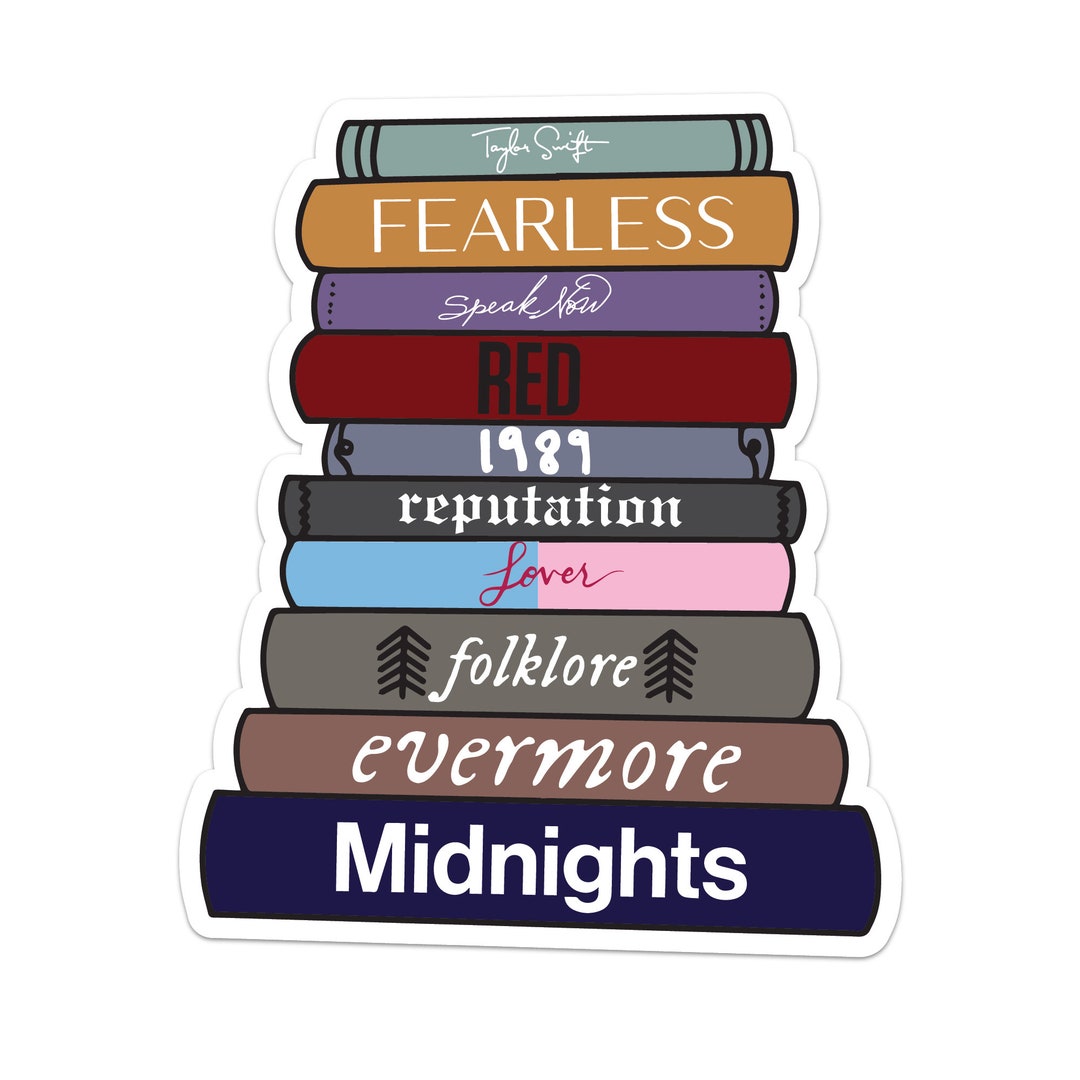 Taylor Swift Albums as Stacked Books Sticker - Etsy