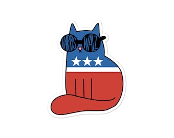 Childless Cat Lady Sticker | Kamala Harris 2024 | Funny Cat Sticker ...