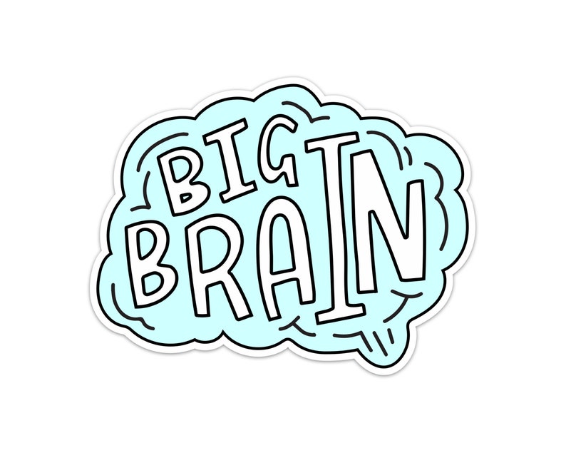 big-brain-laptop-sticker-smart-nerd-decal-etsy